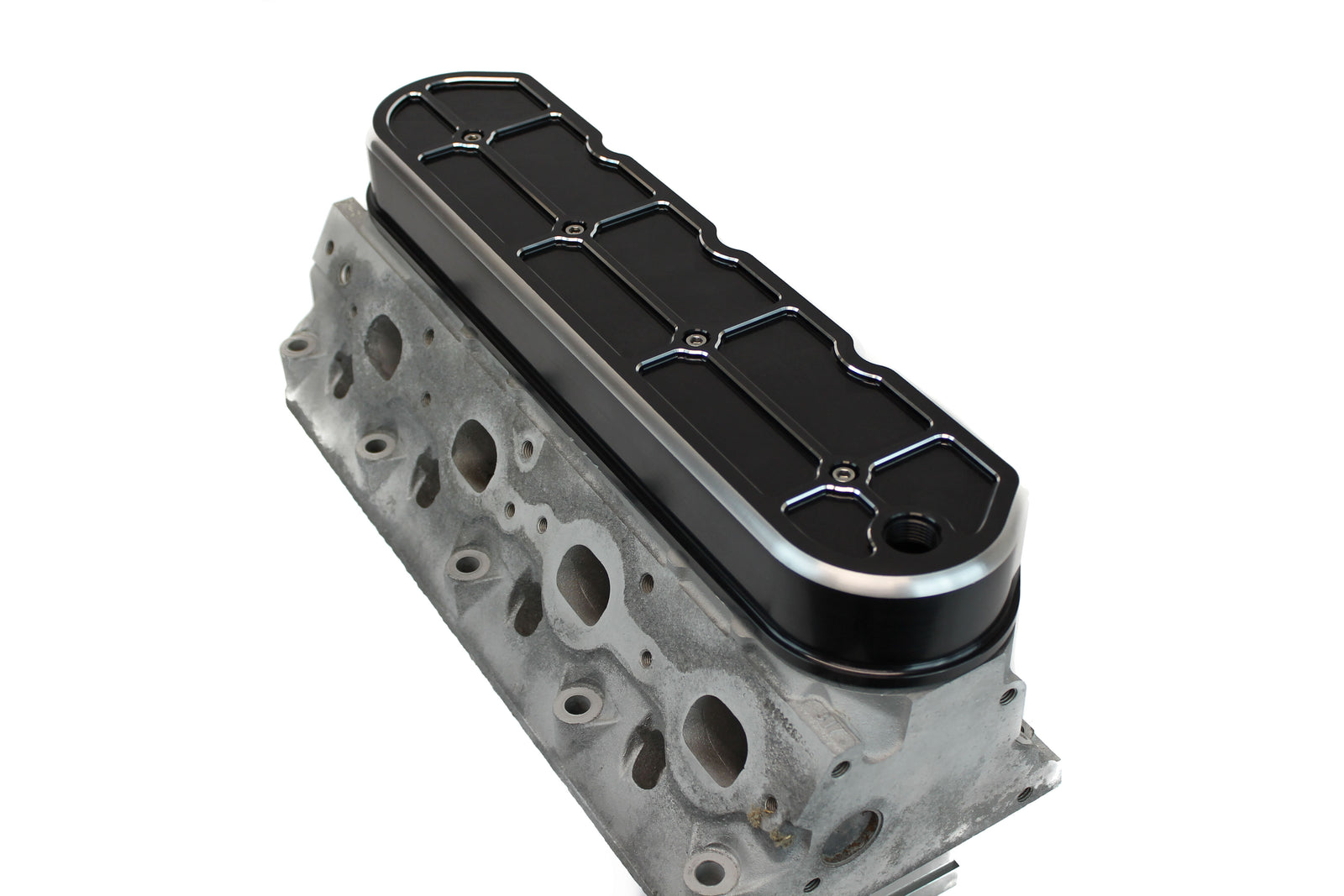 LS Valve Covers Black Anodized Pocketed - SS Manufacturing
